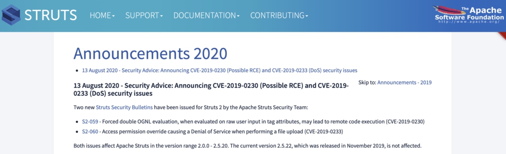 关于Struts S2-059/S2-060安全漏洞的安全公告 -山东财经大学网络安全与信息化工作办公室